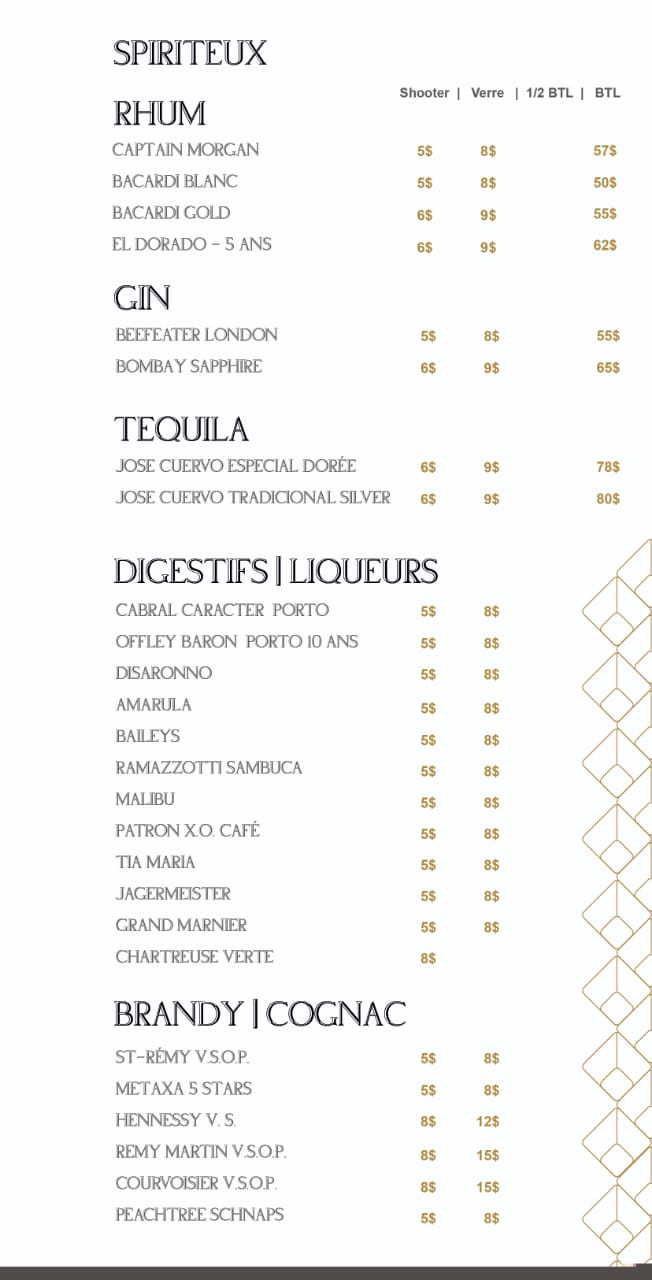 Our Alcohol Menu – Restaurant SHISH-KEBAB